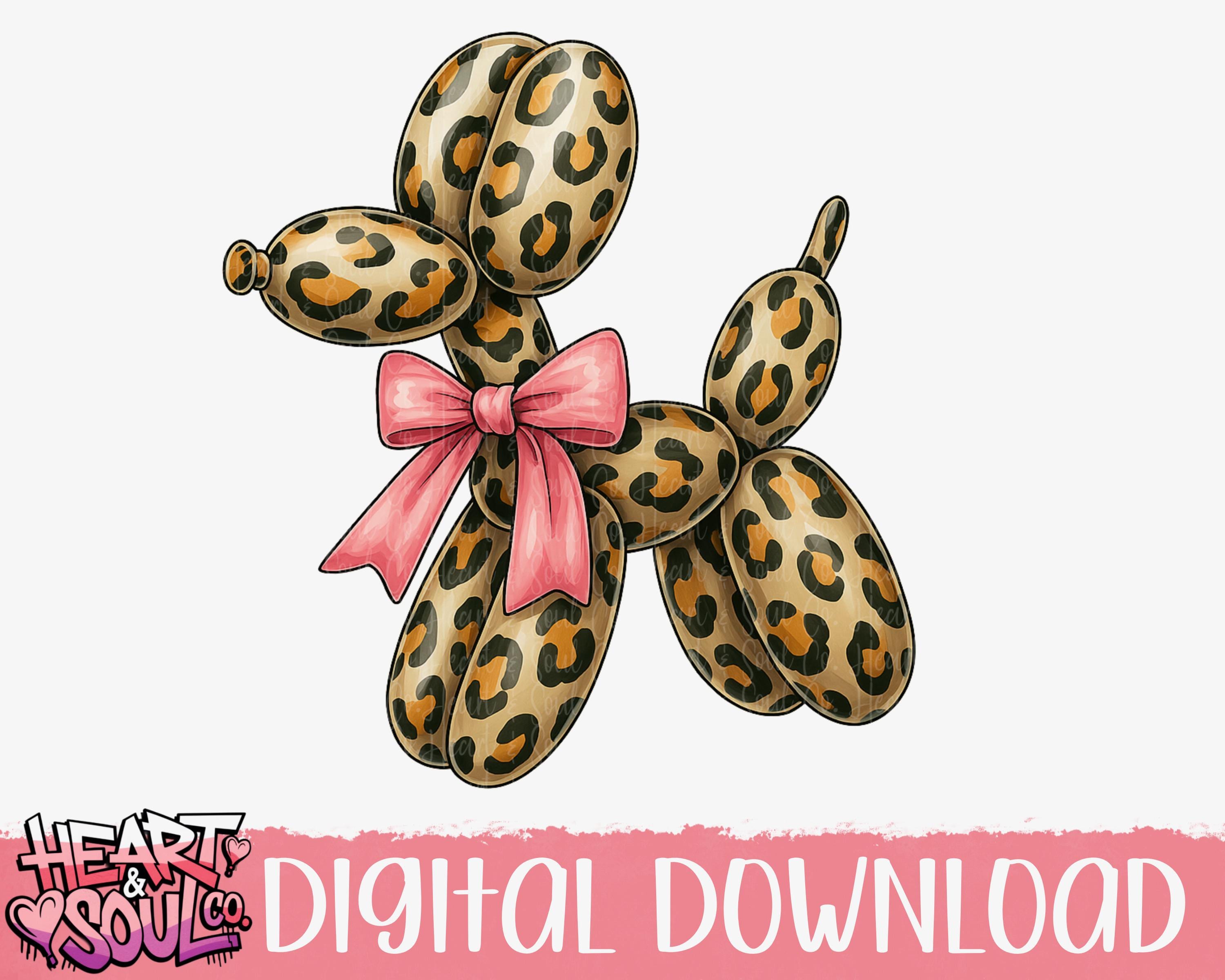Cheetah Print Balloon Dog Png- Balloon Dog Png- Digital Download - Etsy