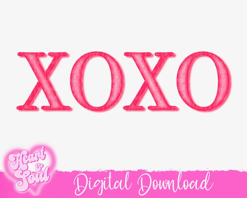 XOXO Png- Love PNG- Digitsl Download - Etsy