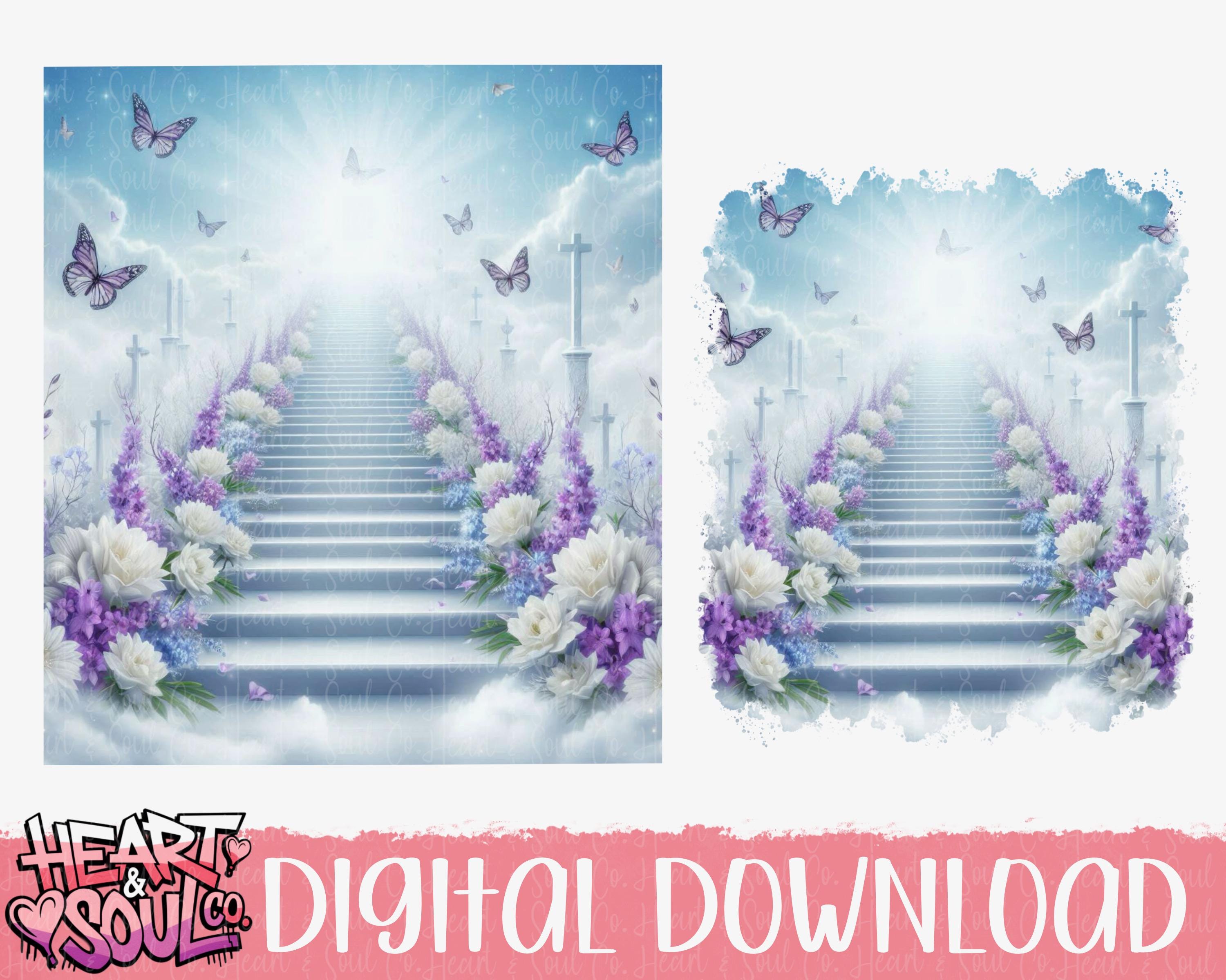 Purple Floral Heaven Background PNG- Heaven Background Template Png ...