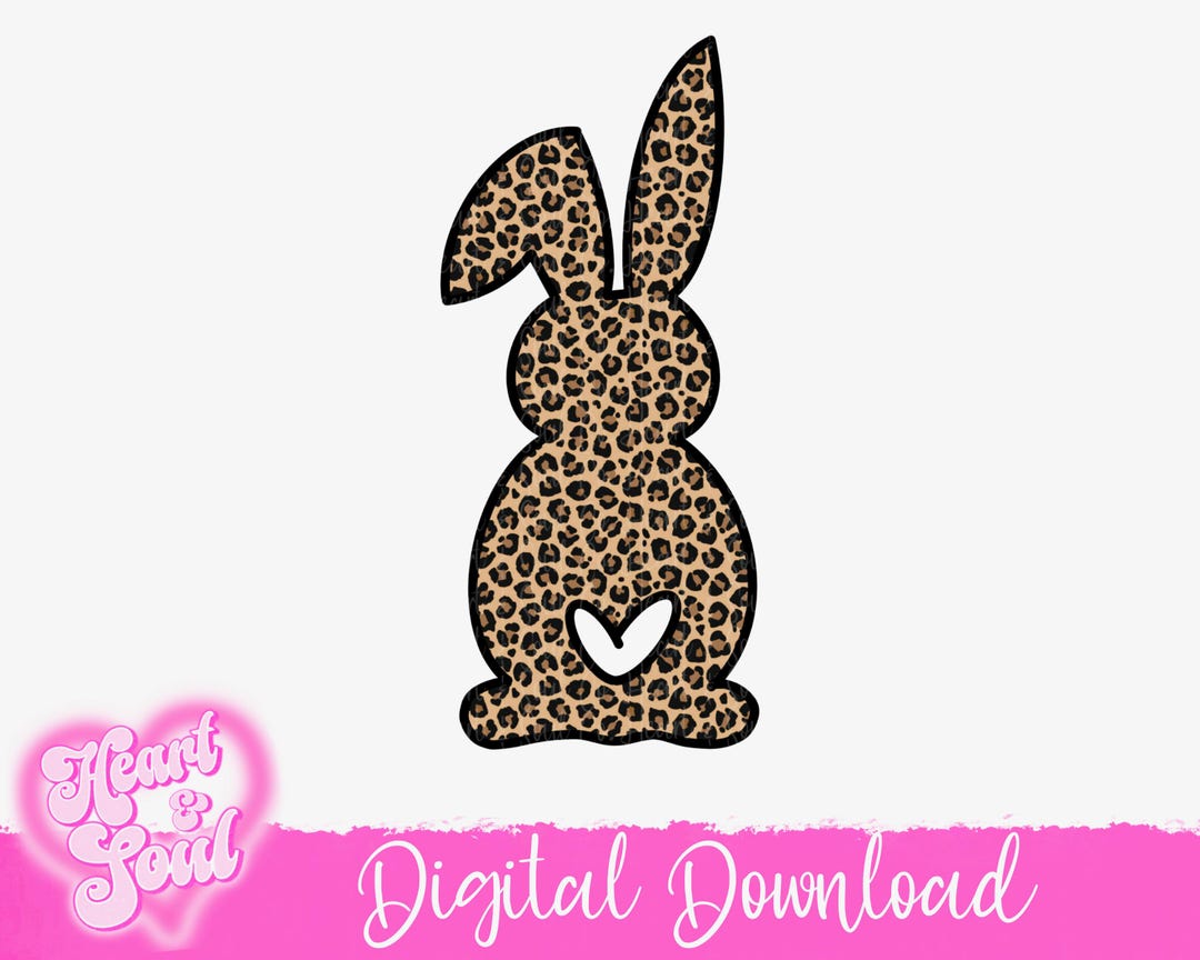 Cheetah Print Easter Bunny PNG – Trendy Easter Design (digital Download ...