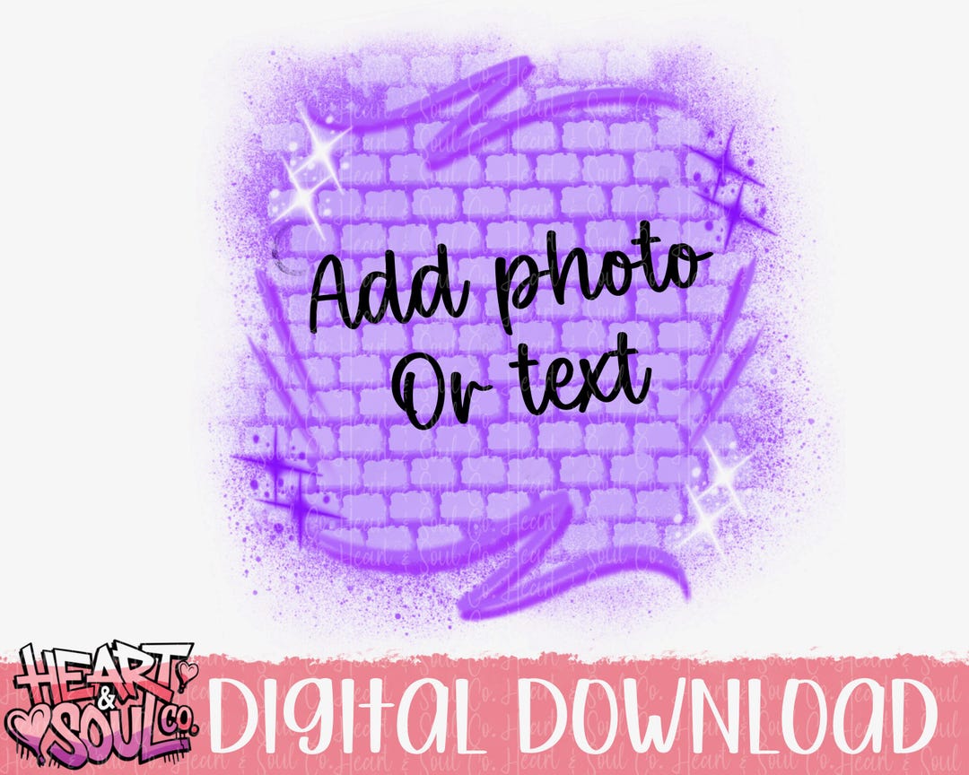 Purple Airbrush Background- Airbrush Brick Wall Template Png- Airbrush ...