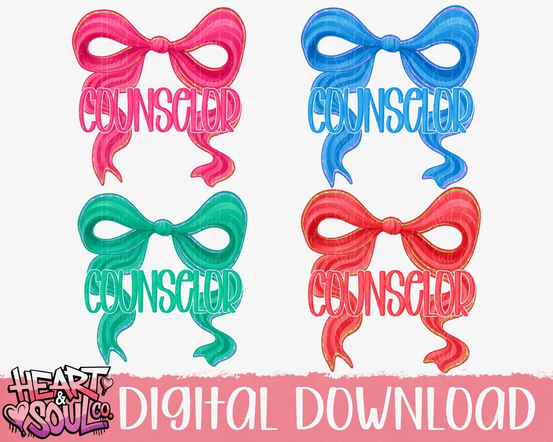 Counselor Coquette Bow Png – Digital Download - Etsy