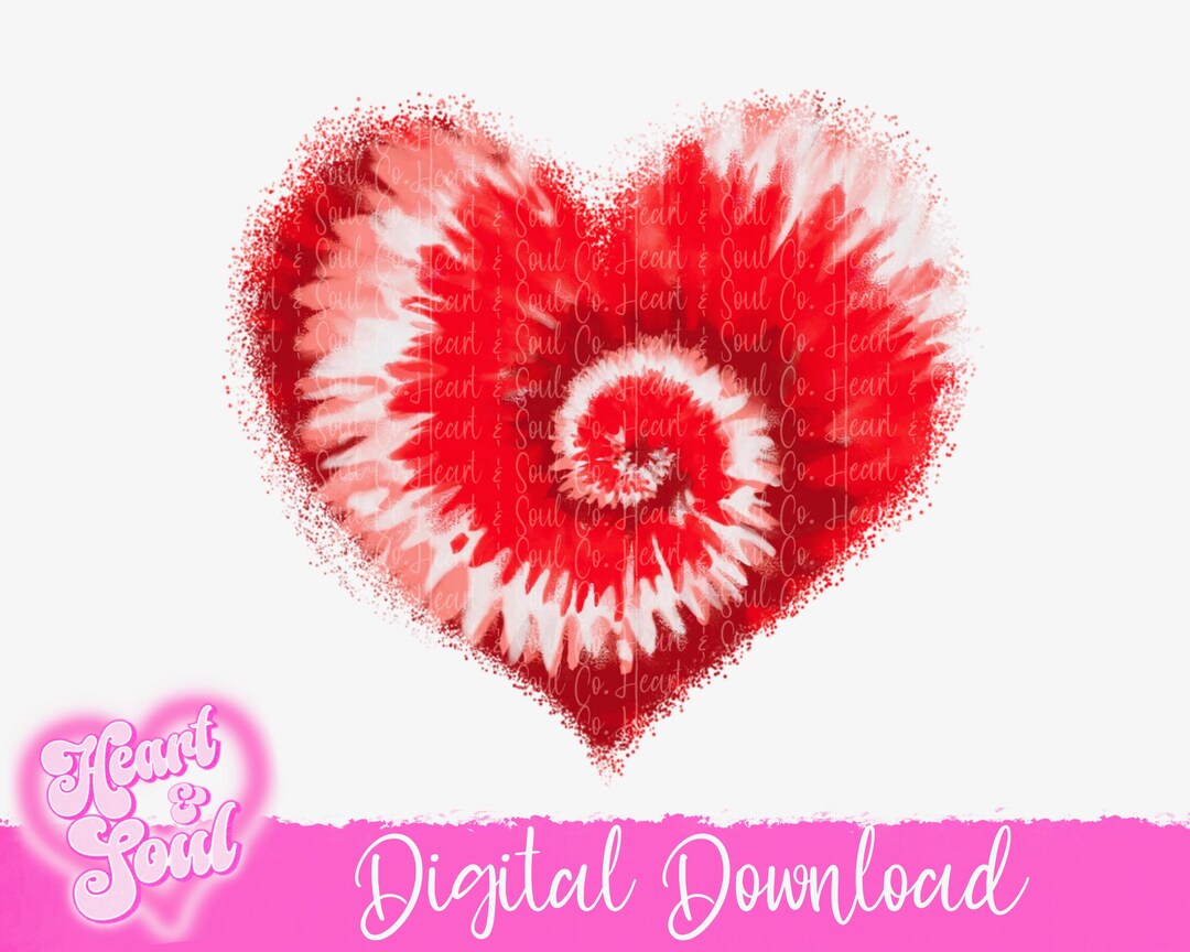 Tie Dye Heart PNG – Valentine's Day Design (digital Download) - Etsy