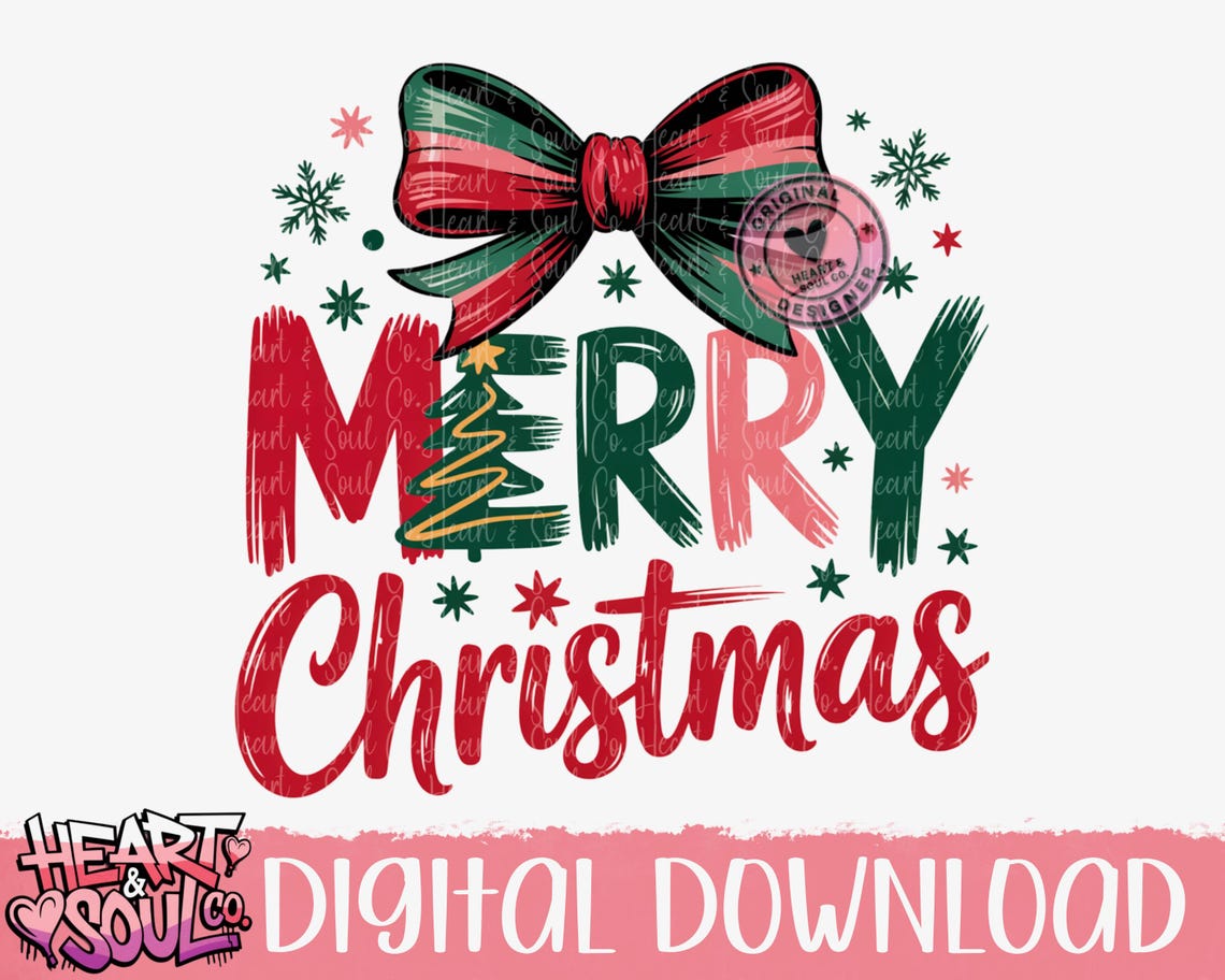 Merry Christmas Png-merry Christmas PNG- Digital Download - Etsy