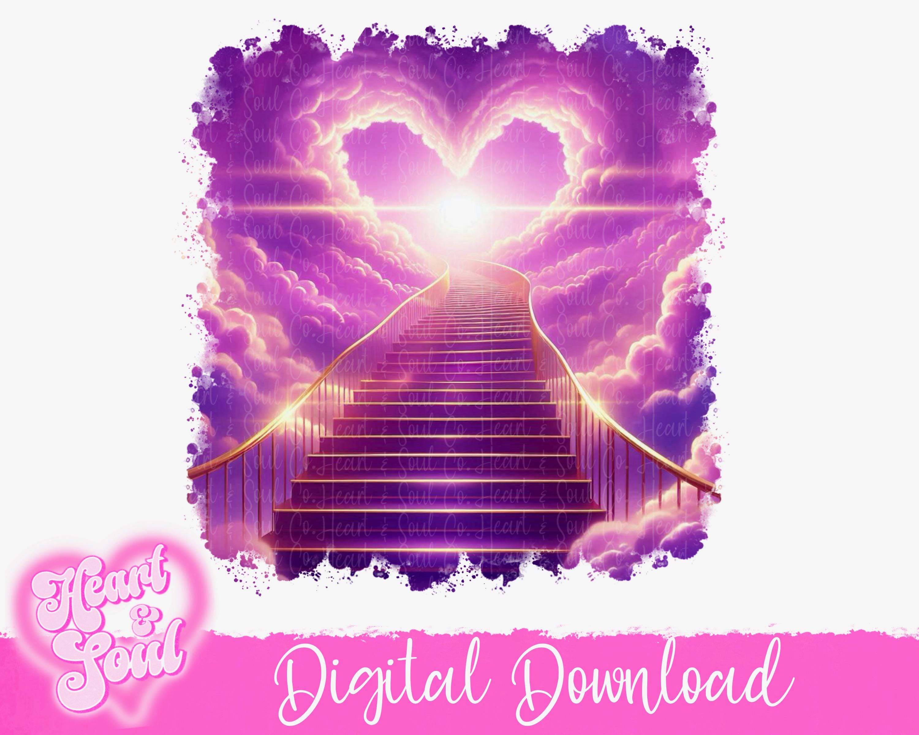 Purple Heaven Background PNG- Heaven Background Template Png- Heart in ...