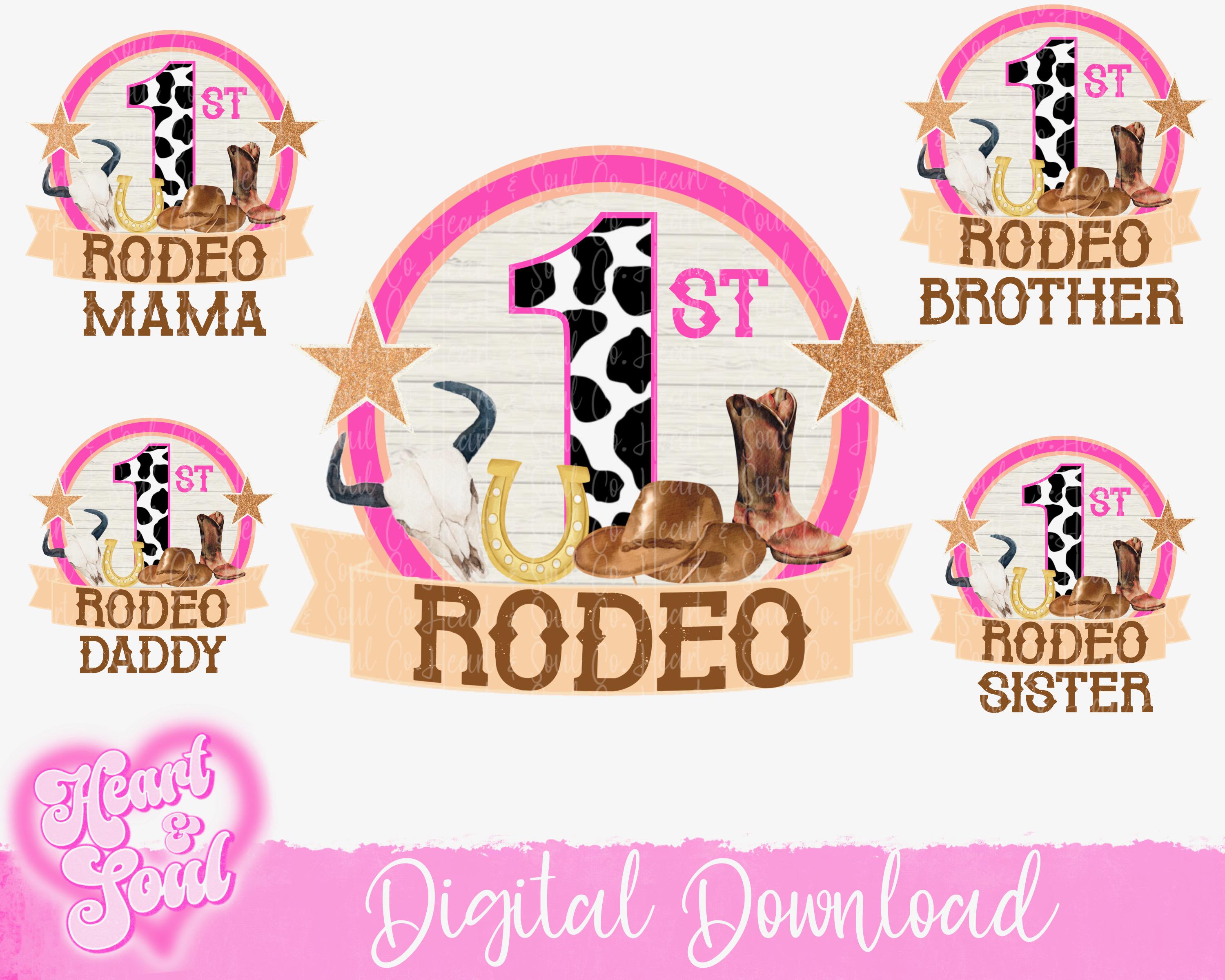 My First Rodeo Png- Family Bundle Png- 1st Rodeo Birthday Png- Digital ...