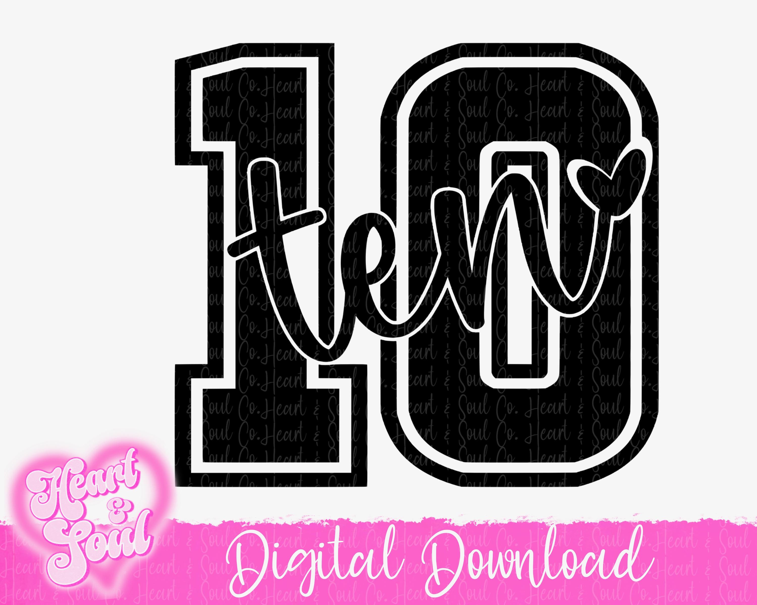 10 Svg - dix Svg - PNG - 10e anniversaire Svg - téléchargement ...
