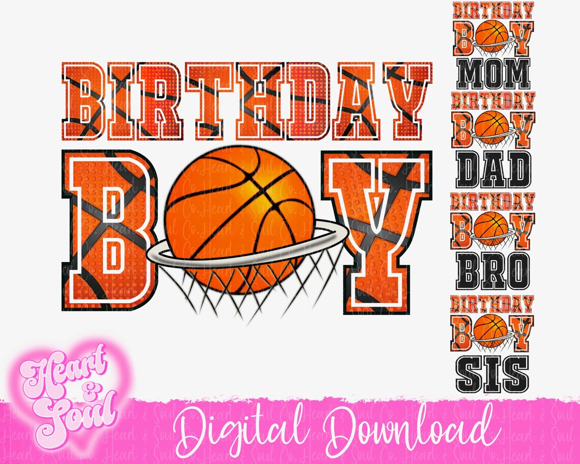 Basketball Birthday Boy PNG Bundle – Sports Theme (digital Download) - Etsy