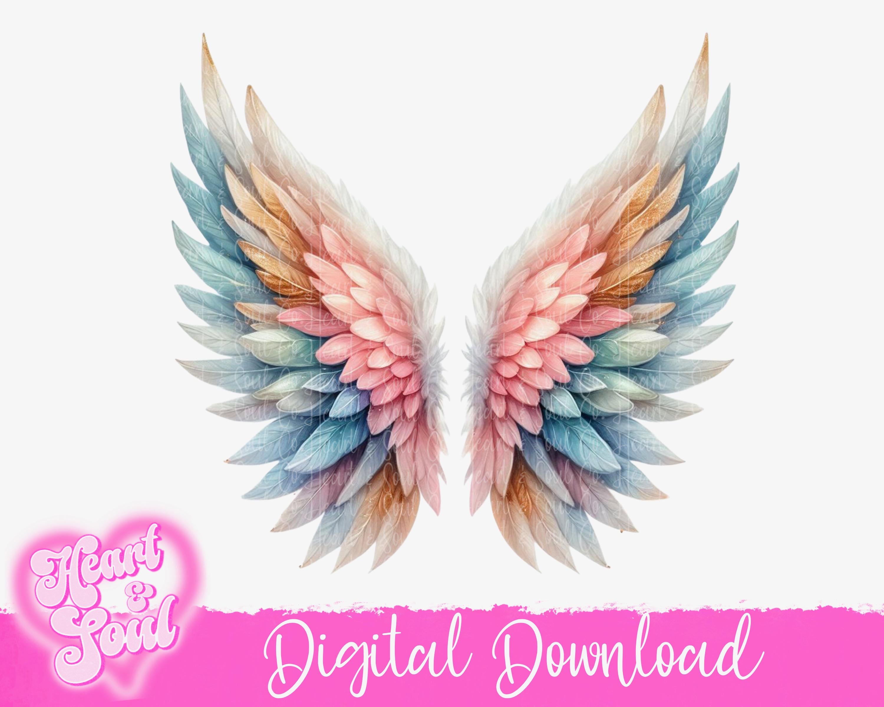 Colorful Angel Wings Png- Angel Wings PNG- Digital Download - Etsy