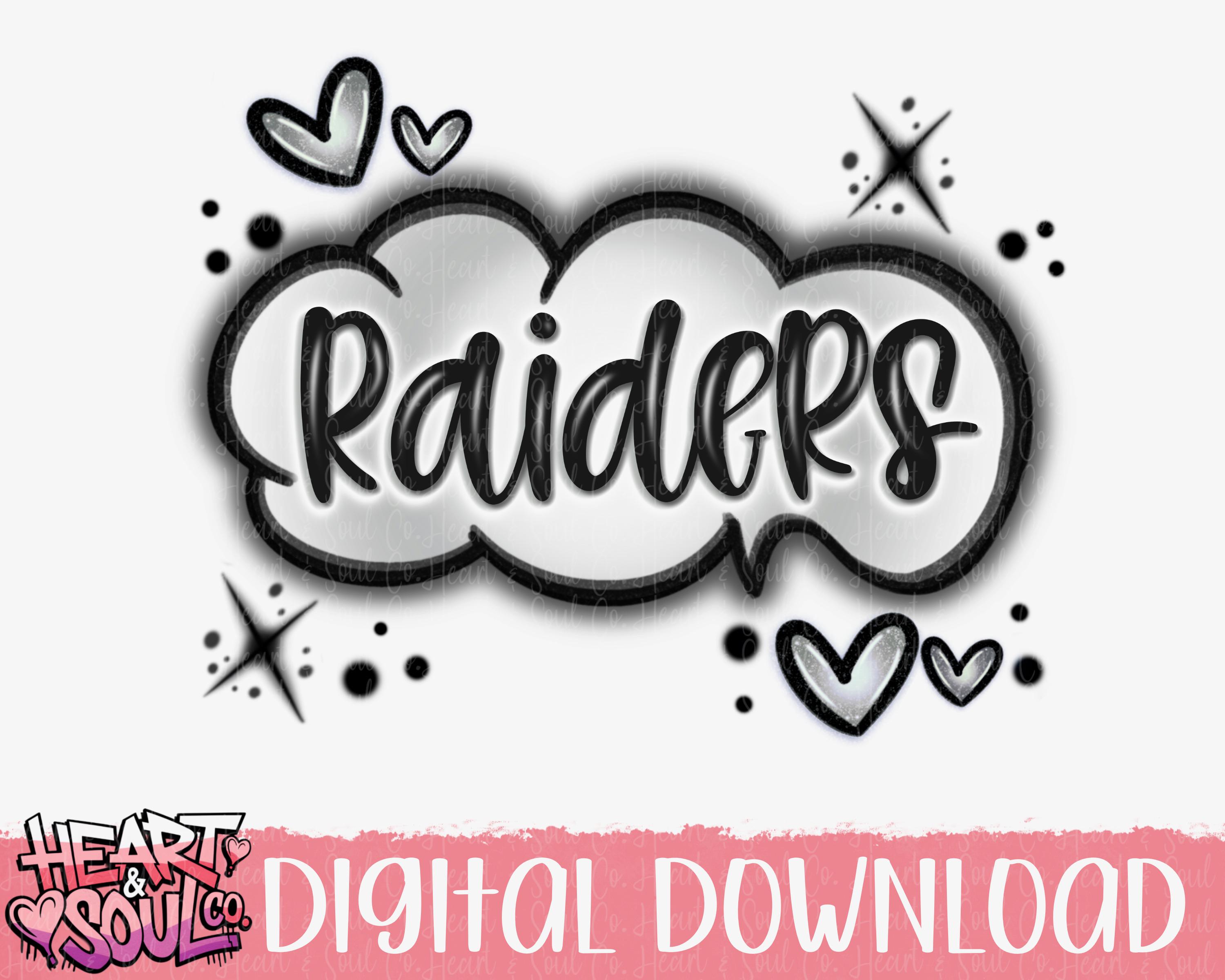 Raiders Png- Raiders Airbrush PNG- Game Day Png- School Spirit- Mascot ...