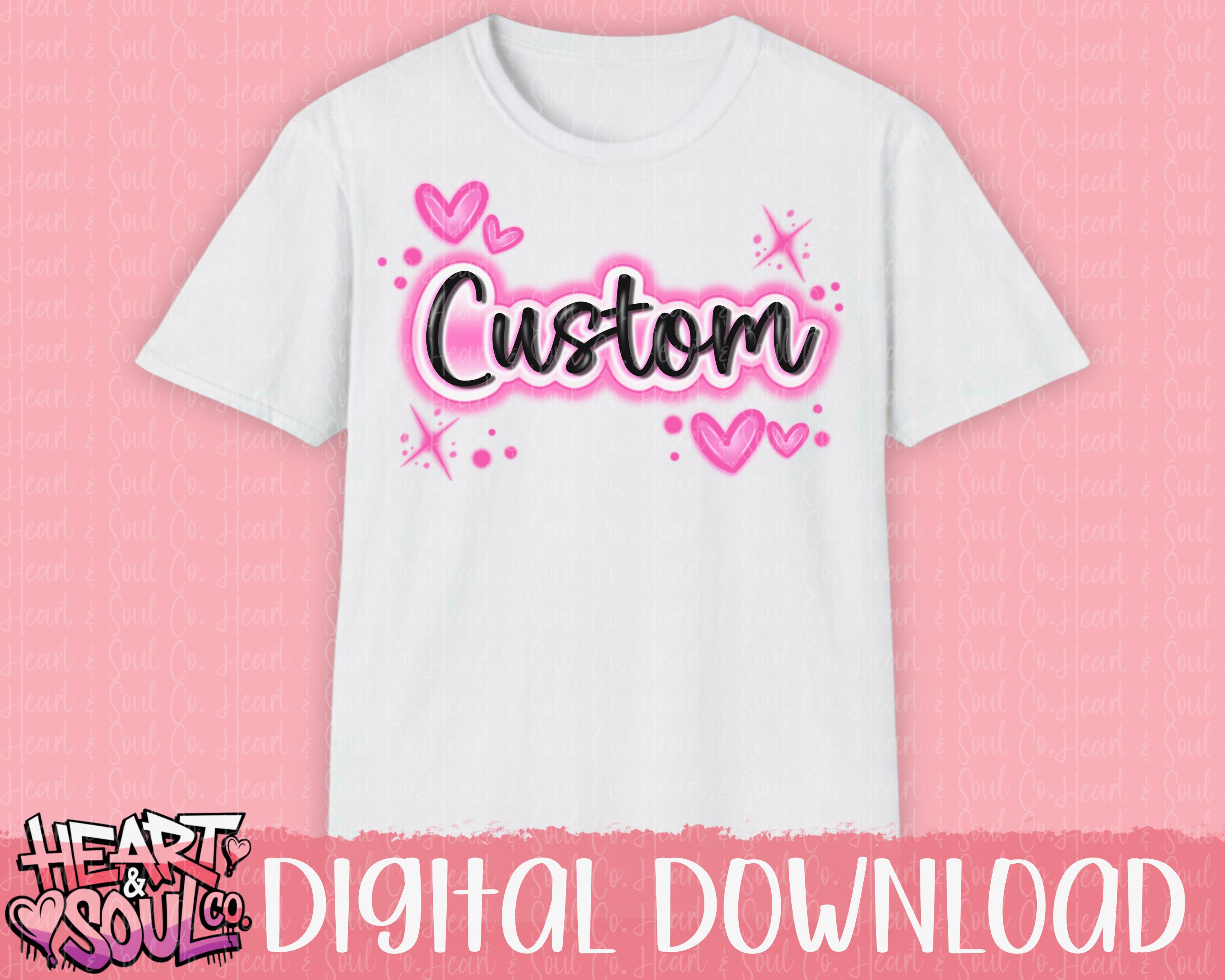 Custom Airbrush Text Png- Customa Airbrush Names Png- Digital Airbrush ...