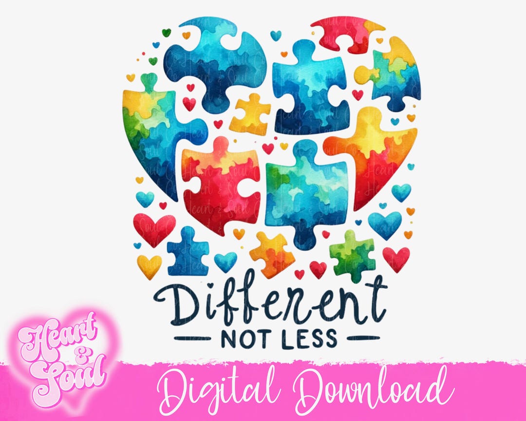 Different Not Less Autism Png- Digital Download - Etsy