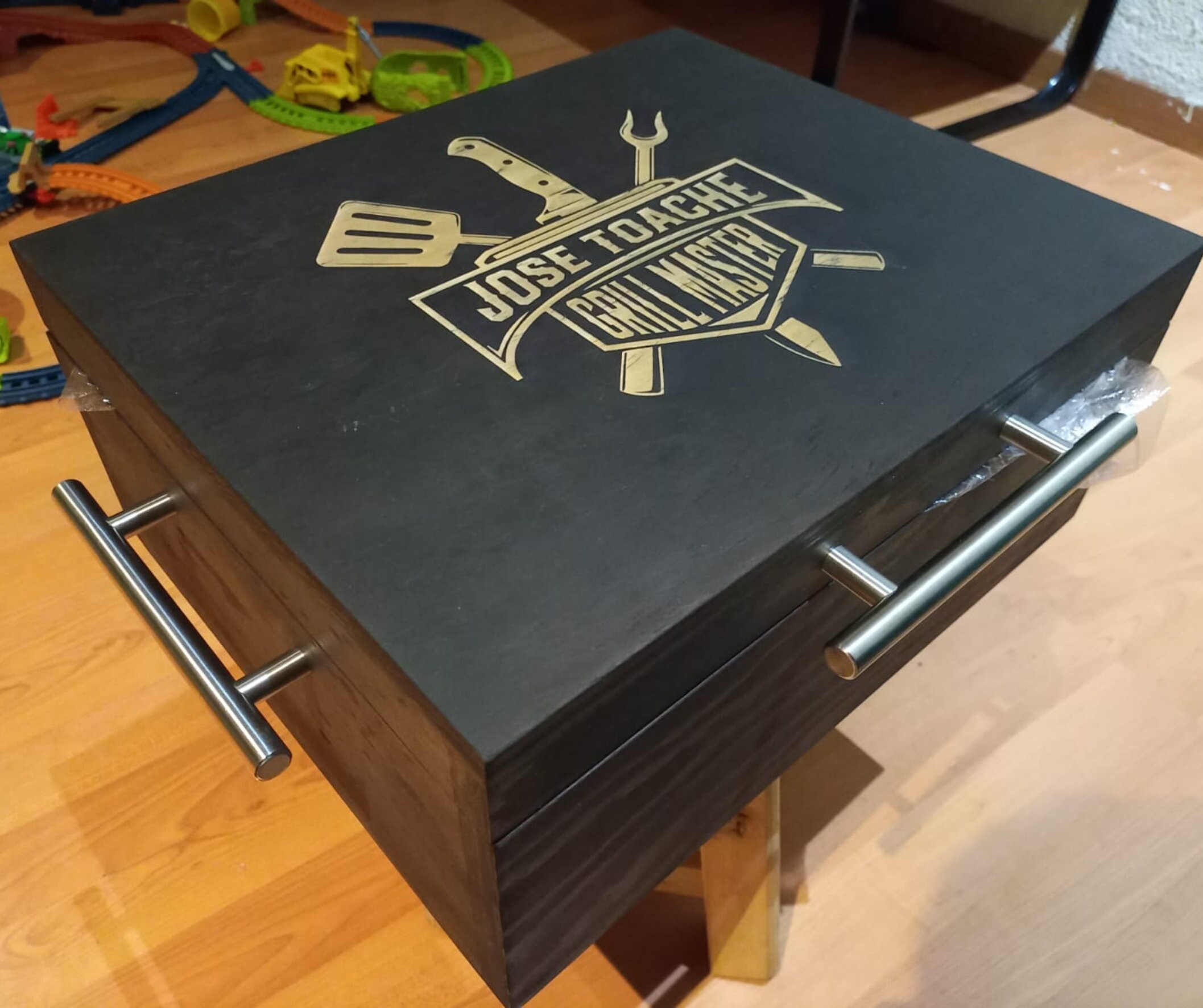 The Grillfather BBQ Box, Engraved Grill Box, Custom BBQ, Grill Tools ...