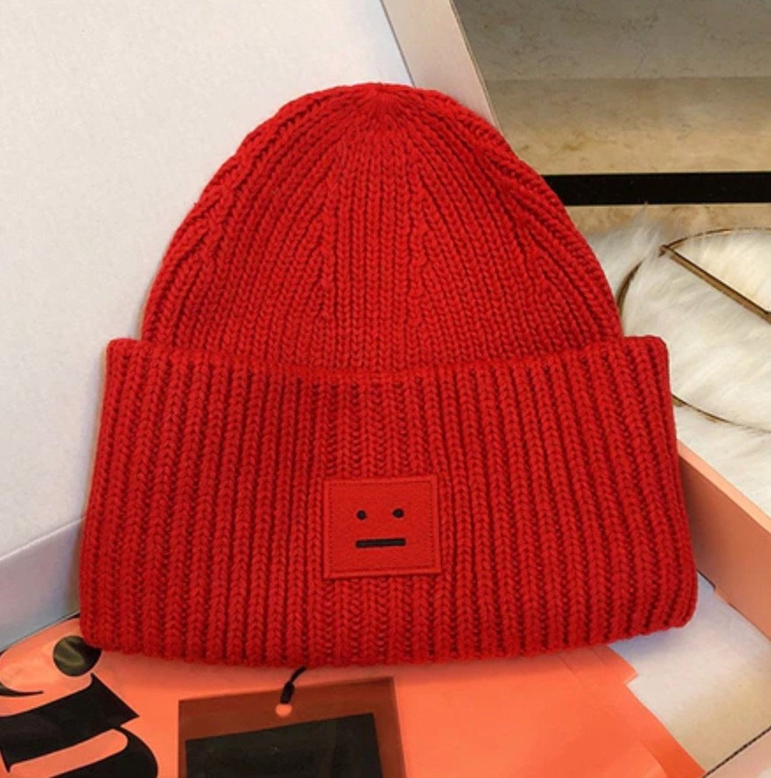 Smiley Face Beanie - Etsy