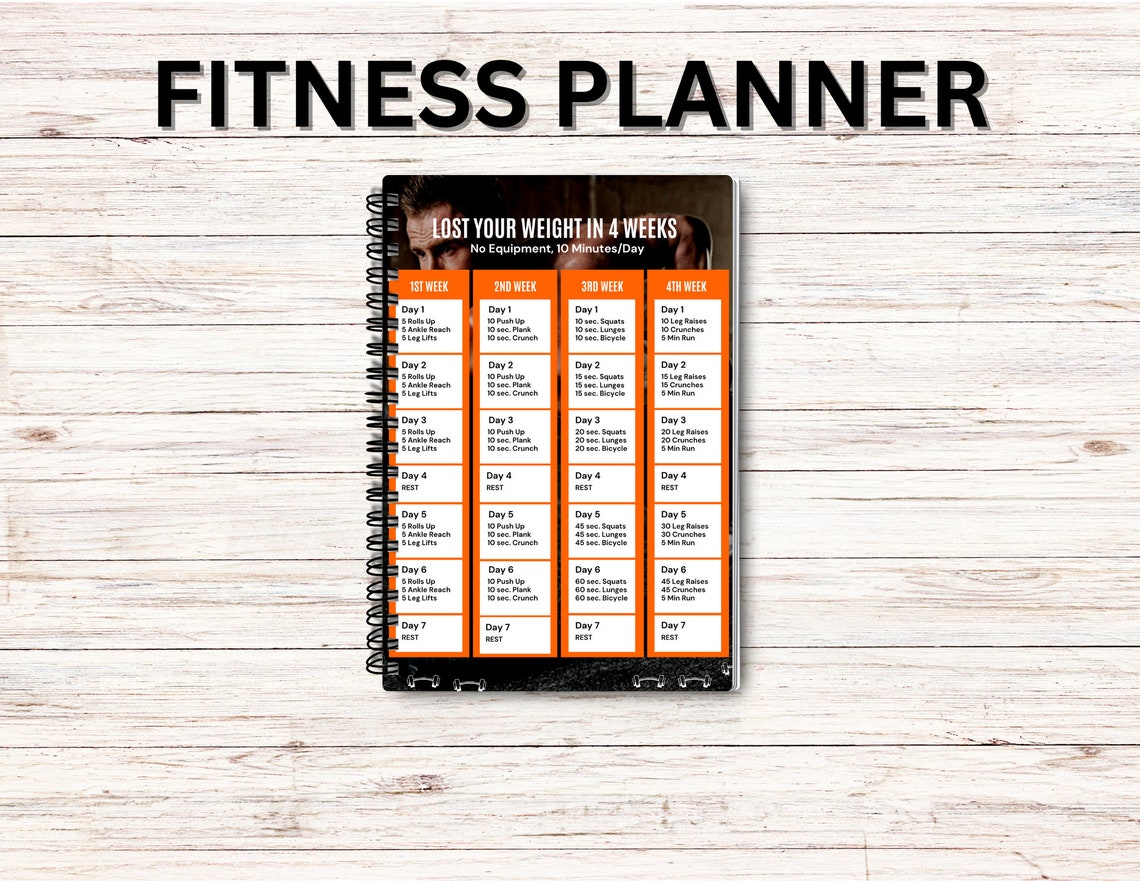 Sport Gym Workout Challenge Timetable Planner | Fitness Journal ...