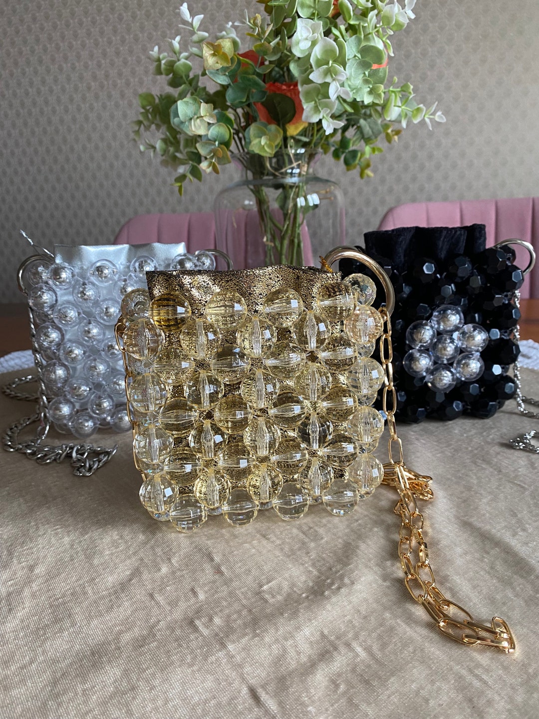 Handmade Mini Beaded Bag Christmas Gift Idea Wedding Bridal - Etsy