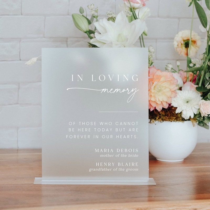 In Memoriam Sign - Etsy