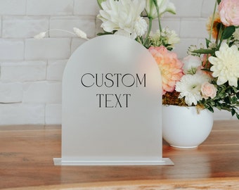 Custom Black Text Acrylic Sign Small Acrylic Business Signs Signage for ...