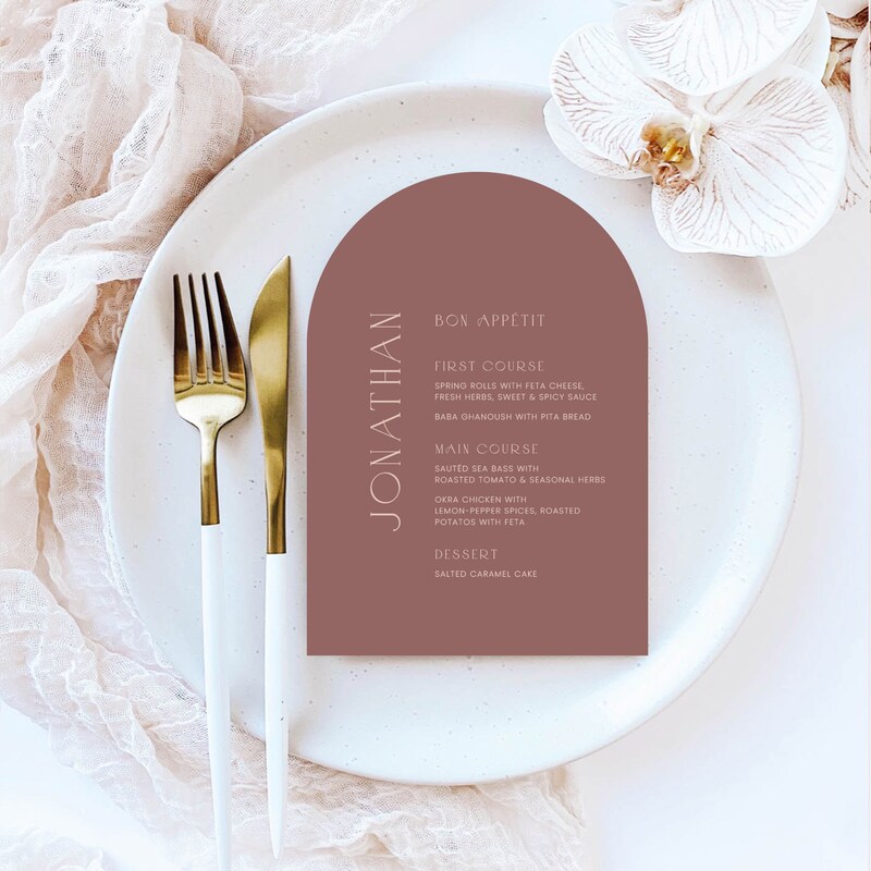Personalized Menu Cards - Etsy