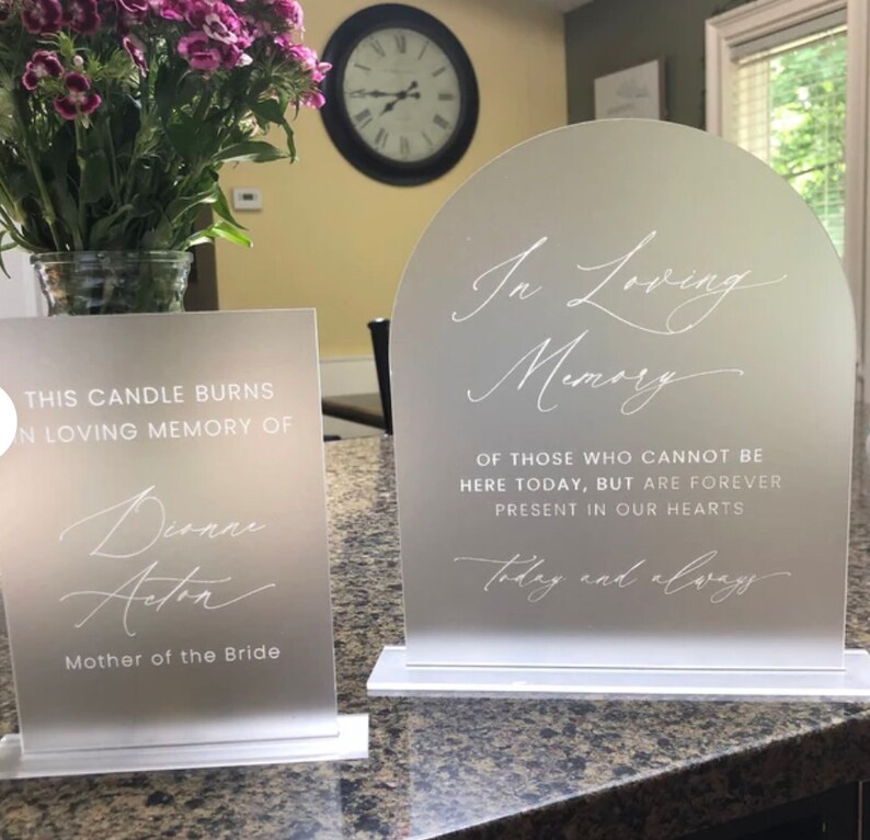 Custom Arch Sign 5x7, 8x10, 11x14 Sign Frosted, Clear, Black or White ...