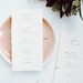 Modern Minimal Wedding Menus on Thick 4x8 Card Stock With Deckled Edge ...