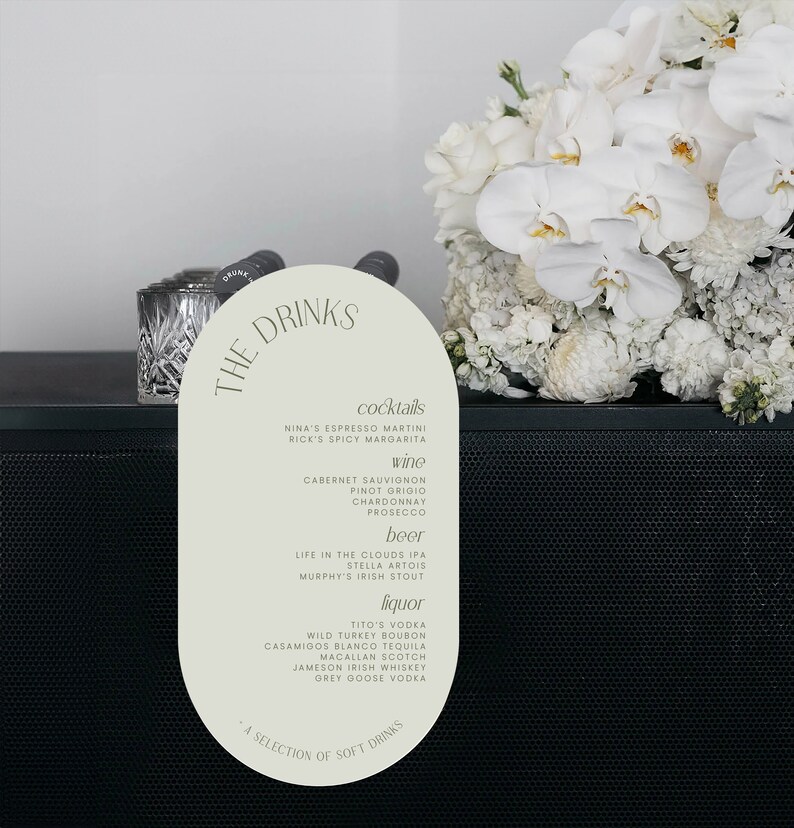Floating Bar Sign With Arch Shape and Retro Design Wedding Bridal ...