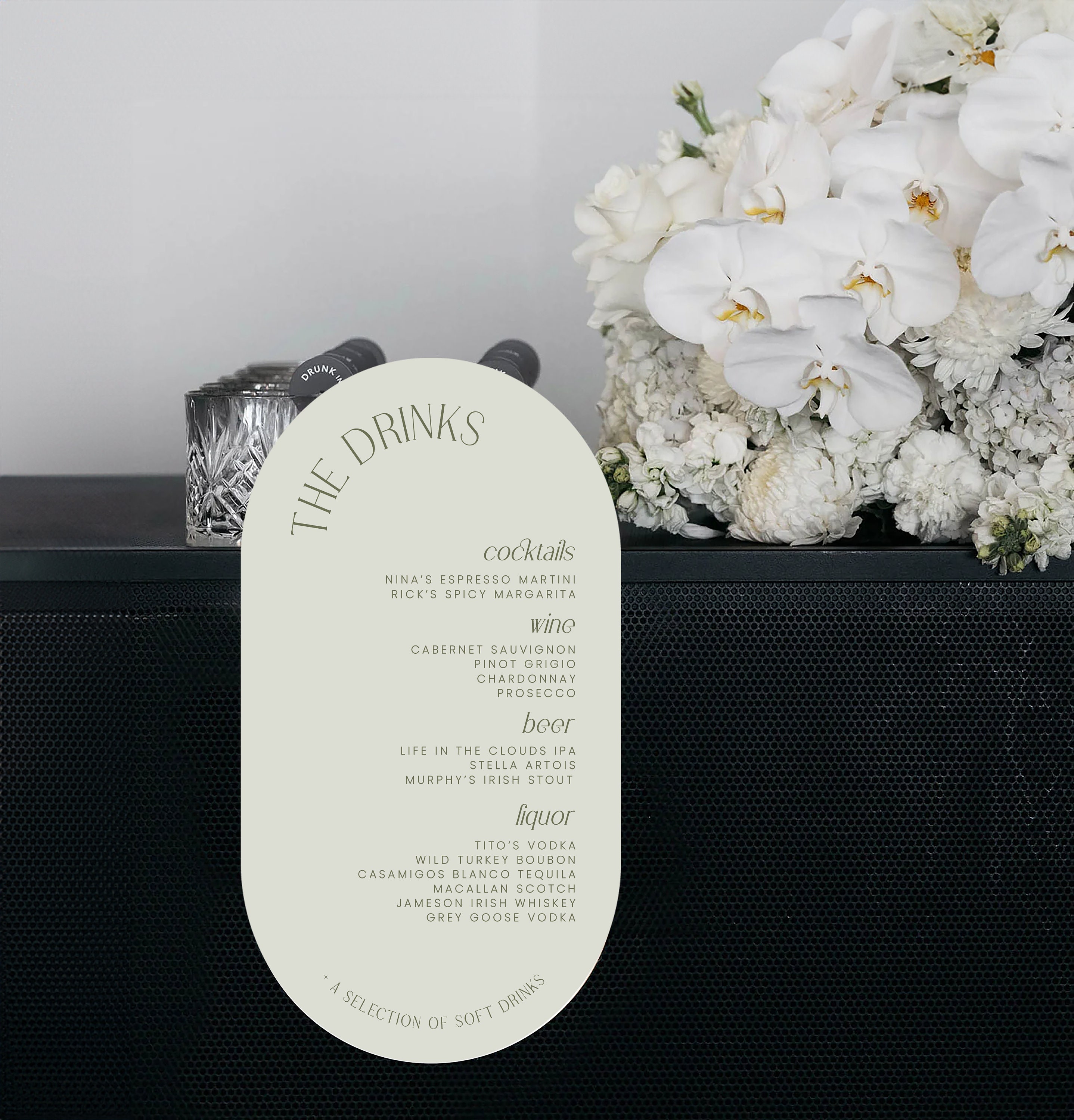 Floating Bar Sign With Arch Shape and Retro Design Wedding Bridal ...