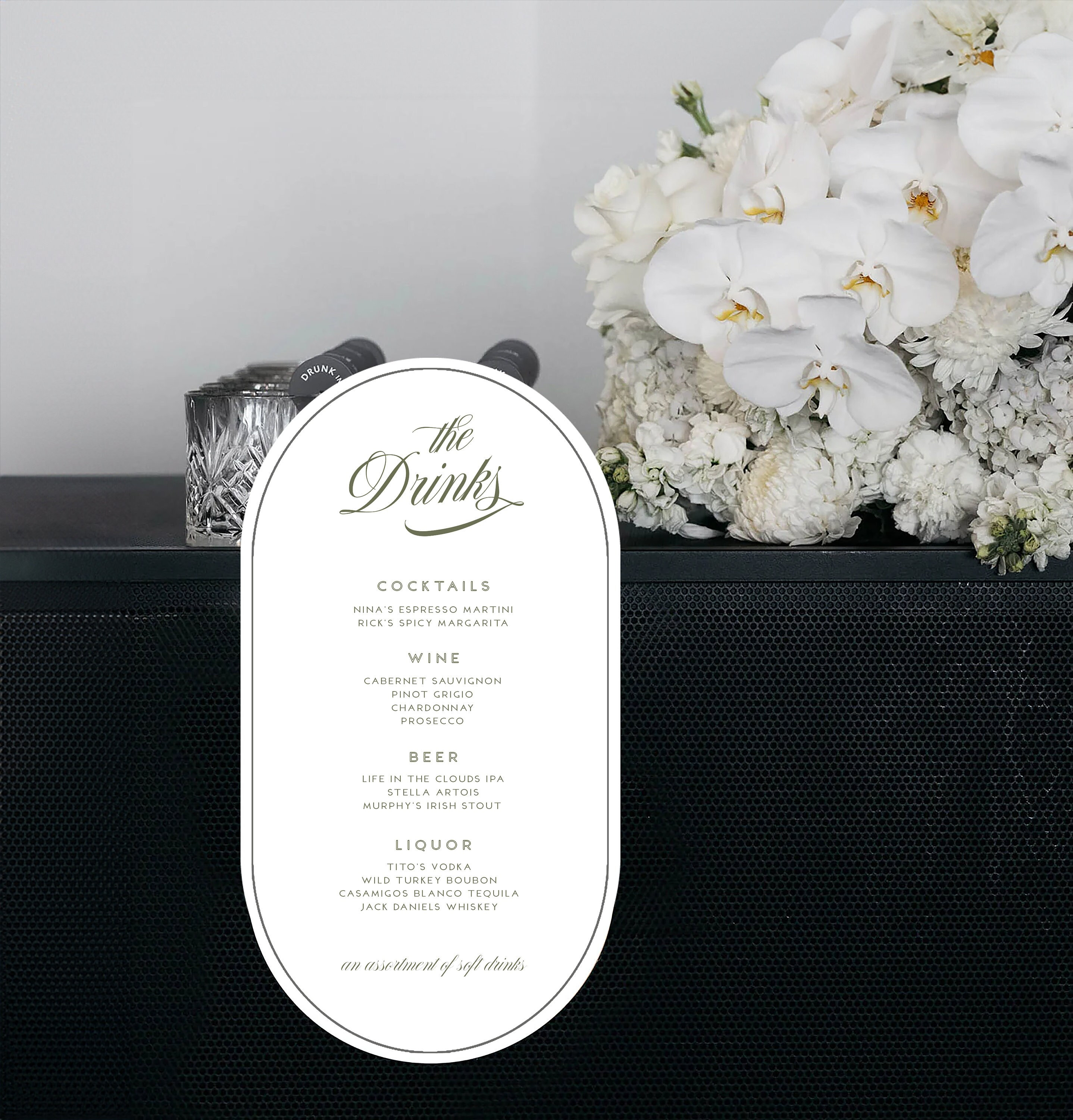 Floating Bar Sign With Arch Shape and Retro Design Wedding Bridal ...