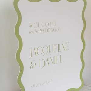 Wavy Welcome Sign | Wedding Bridal Shower Engagement Event | Digital or ...