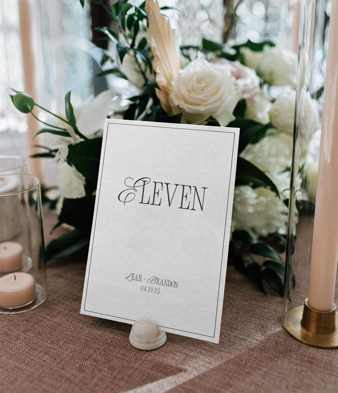 Textured Card Stock Table Numbers: Fine Art Deckled Edge (digital File ...