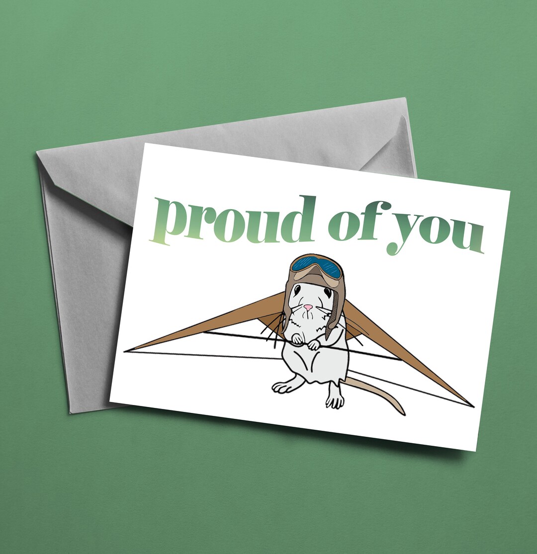 Proud of You Mice Themed Greeting Card - Etsy