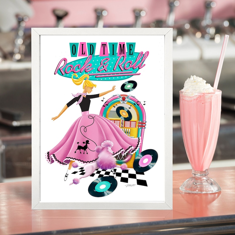 50s Rock and Roll Poster - Etsy