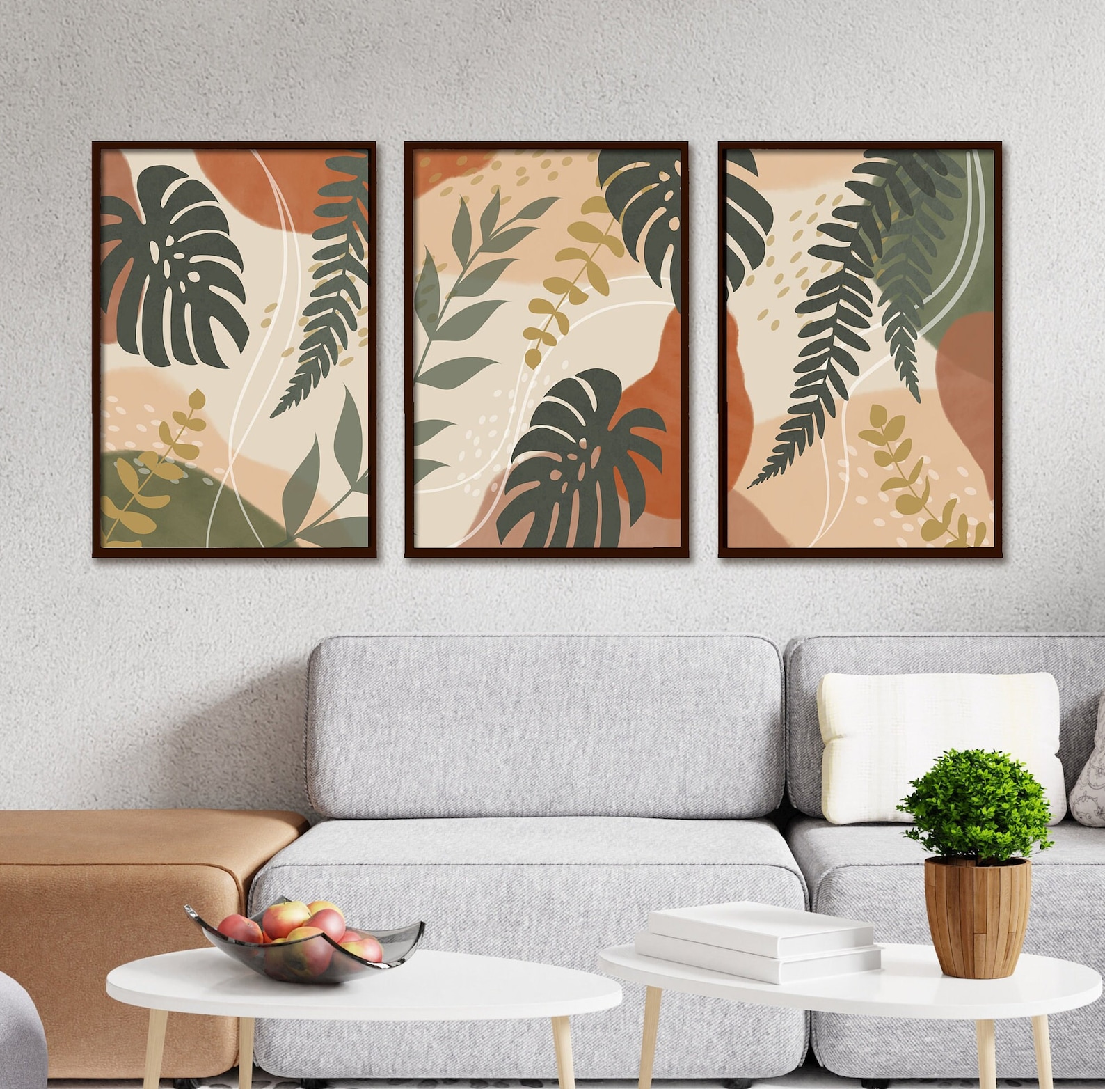 Boho Wall Art Set, Decorative Botanical Art Set, Boho Decorating ...
