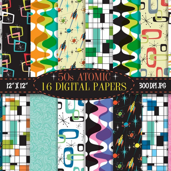 Wallpaper Space Age - Etsy