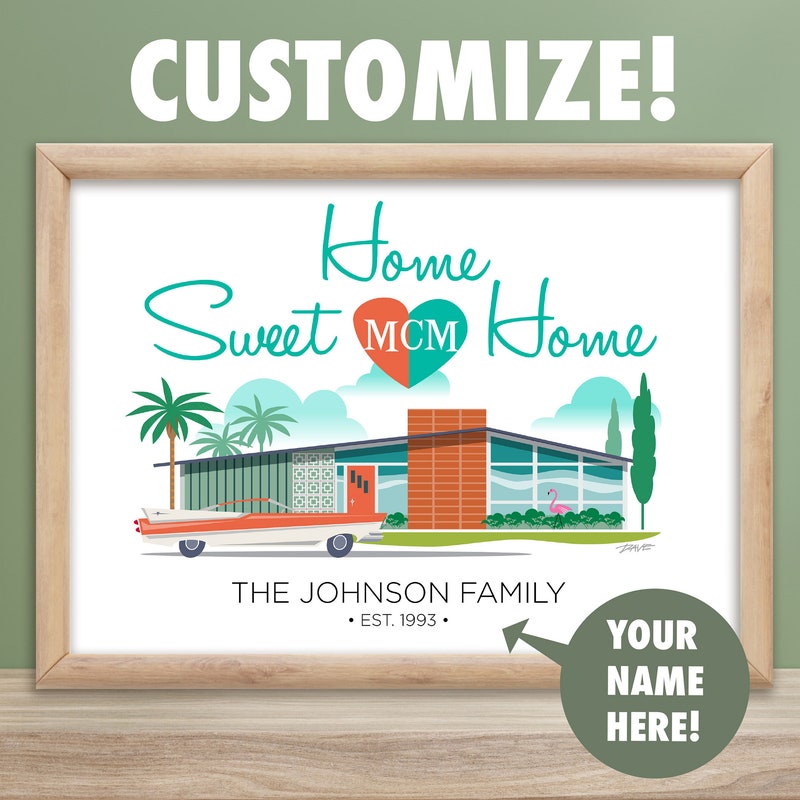 Mid Century Sign - Etsy