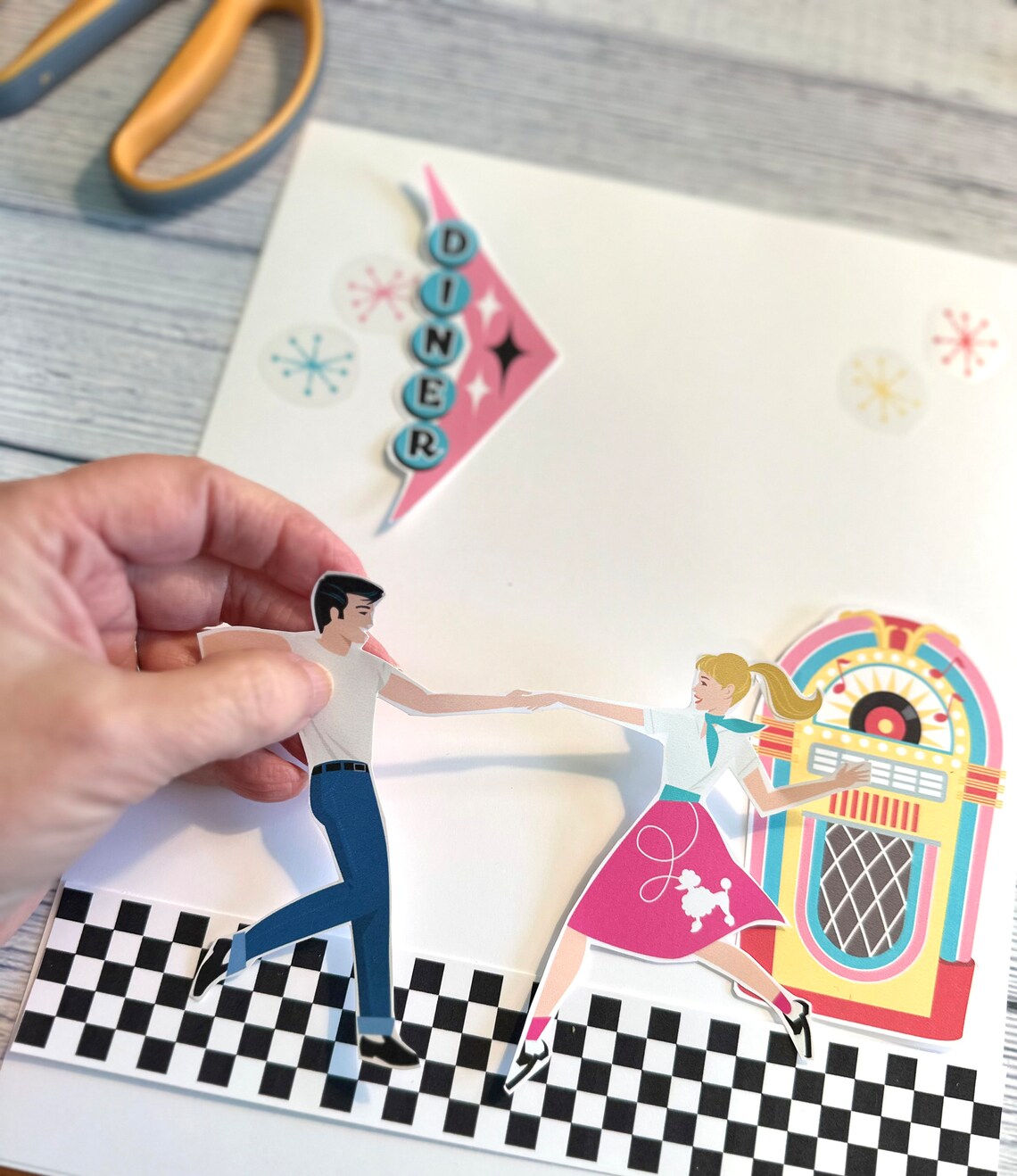 50s Diner Retro Clipart, 1950s Scrapbooking Kit, Mid Century Cars ...