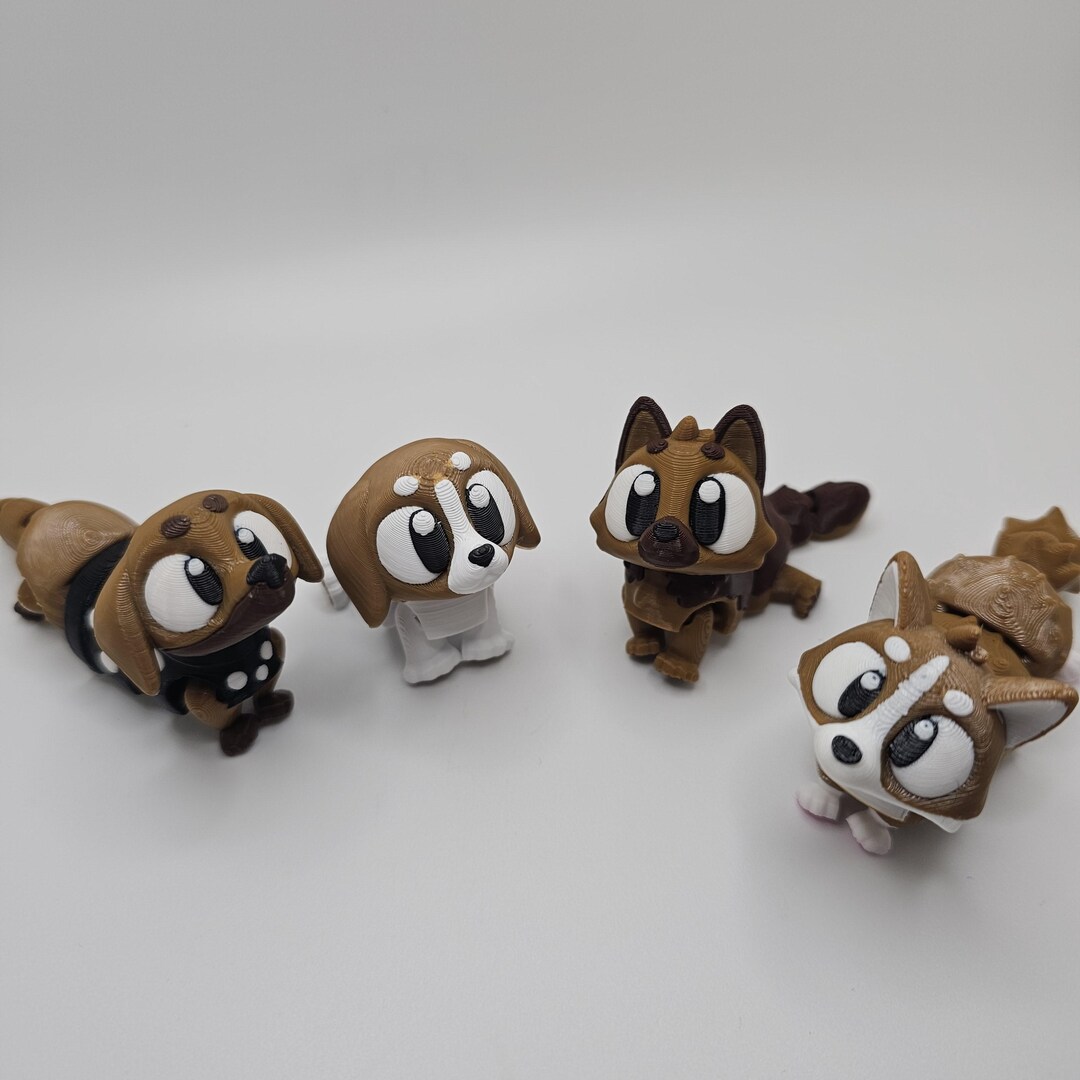 3D Printed Mini Dog Figurine: Adorable Desk Decor - Etsy