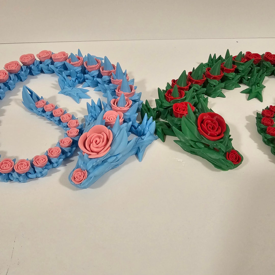 Articulated Rose Dragon Two Color - Etsy