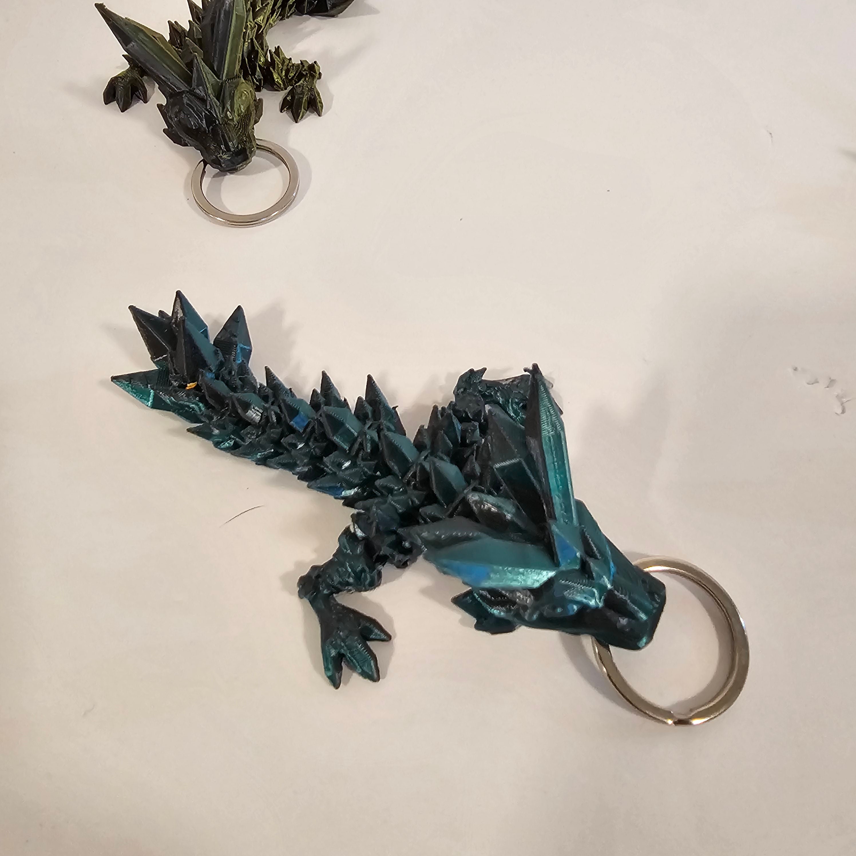 Articulated Baby Crystal Dragon Key Chain - Etsy
