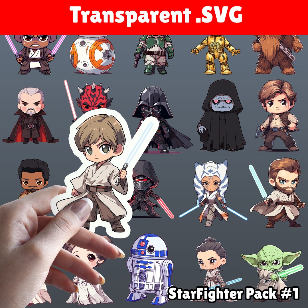 20x Starfighter Pack 1 Designs .SVG Sticker Anime Movie Kawaii Birthday ...