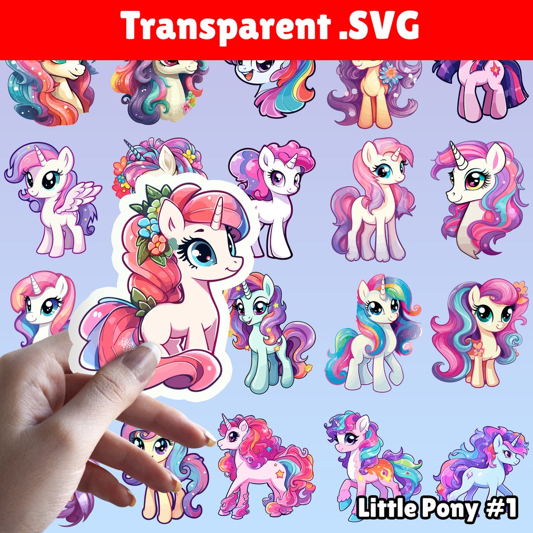 20x Little Pony #1 Designs .SVG | Sticker | Kids | Movie | Chibi - Etsy