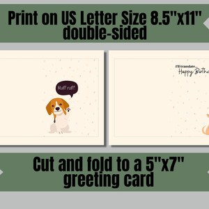 Printable Dog Birthday Card | Digital Download Birthday Card | Birthday ...