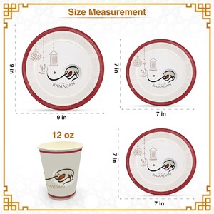 Ziyafat Eid Ramadan Decorative Disposable Dinnerware Set for 24 Guests ...