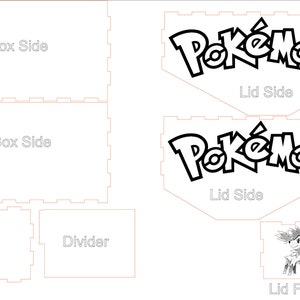 Pokemon Card Box Laser Cut File | Pokemon Card Holder SVG | Trading ...