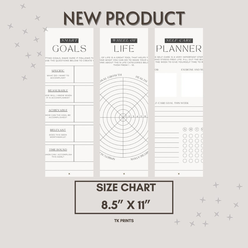 ADHD Goal Setting Mental Health Wellness Digital & Printable Worksheets ...