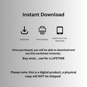 ADHD Goal Setting Mental Health Wellness Digital & Printable Worksheets ...