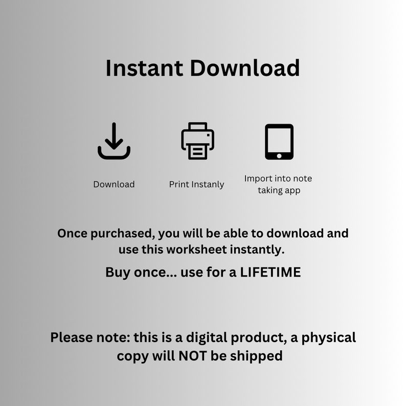 ADHD Goal Setting Mental Health Wellness Digital & Printable Worksheets ...