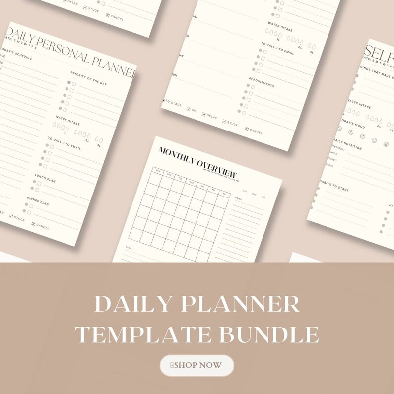 ADHD Planner Worksheet Bundle ADHD Monthly Planner ADHD Daily Planner ...