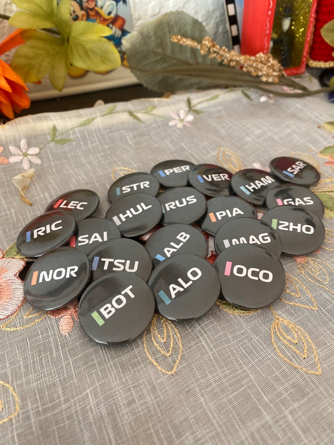 2024 F1 Formula One Drivers Buttons - Etsy