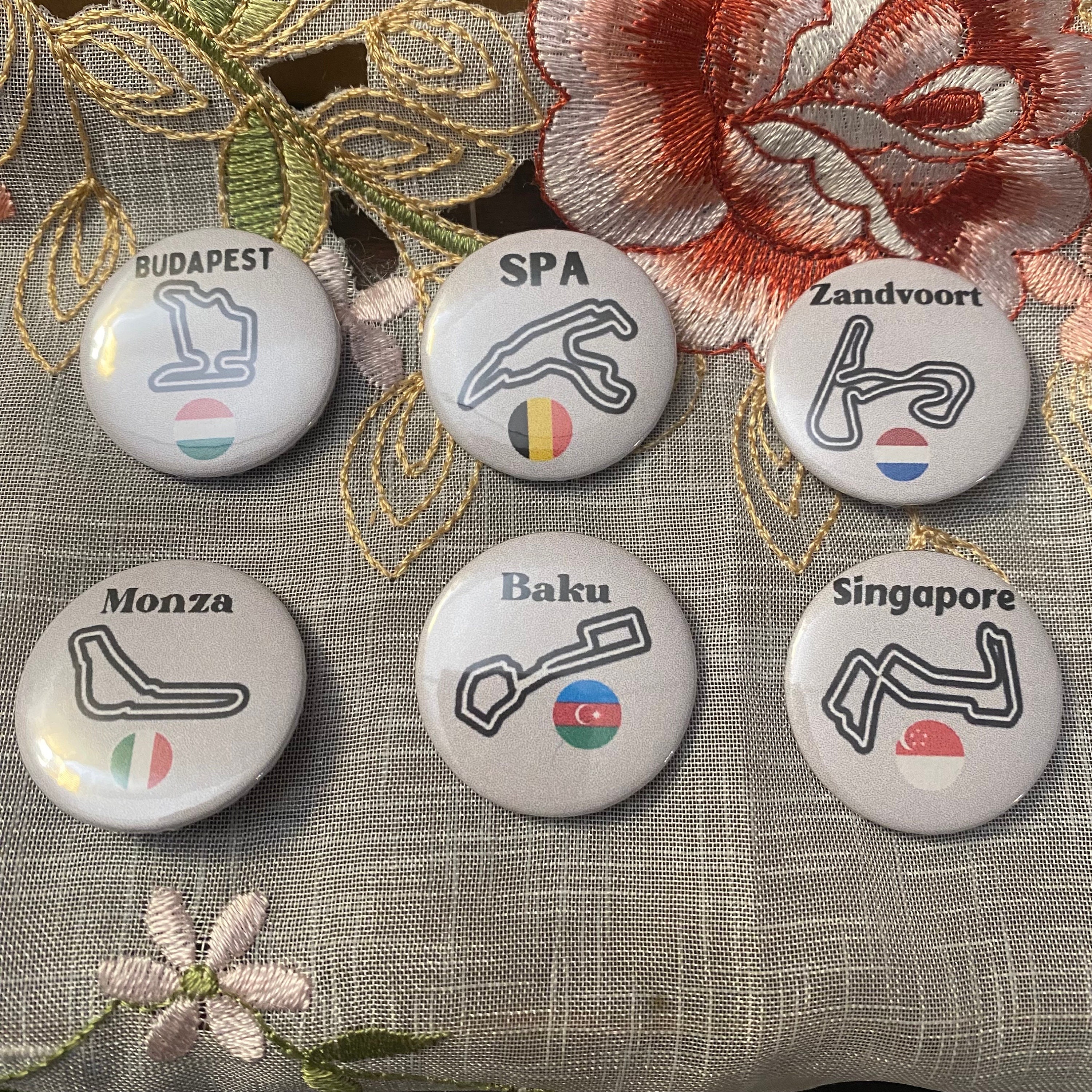 2026 F1 Formula One Race Track Circuit Buttons - Etsy